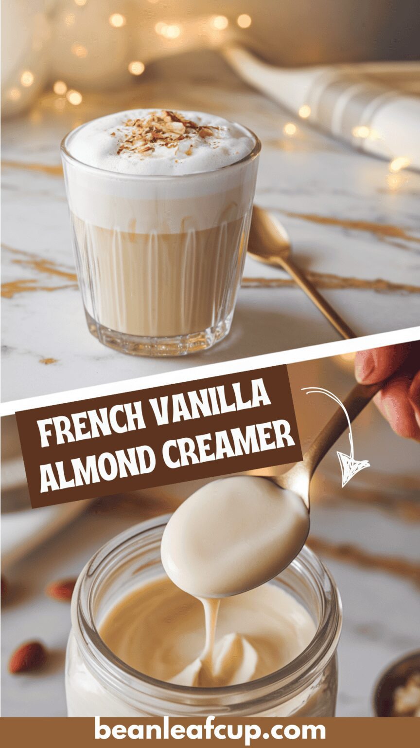 Homemade French Vanilla Almond Creamer - Bean Leaf Cup