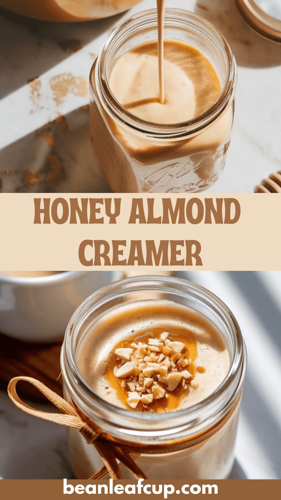 Homemade Honey Almond Creamer - Bean Leaf Cup