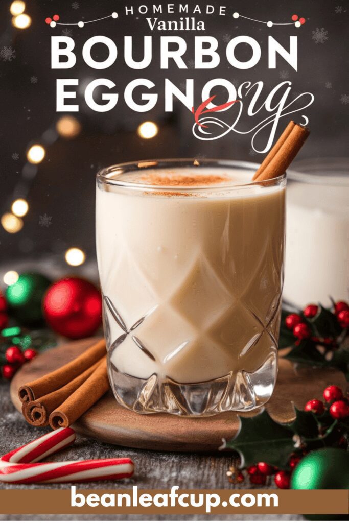 Homemade Vanilla Bourbon Eggnog