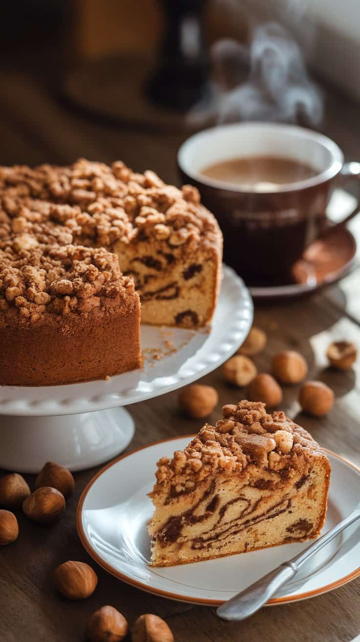 The Coziest Hazelnut Coffee Cake Recipe