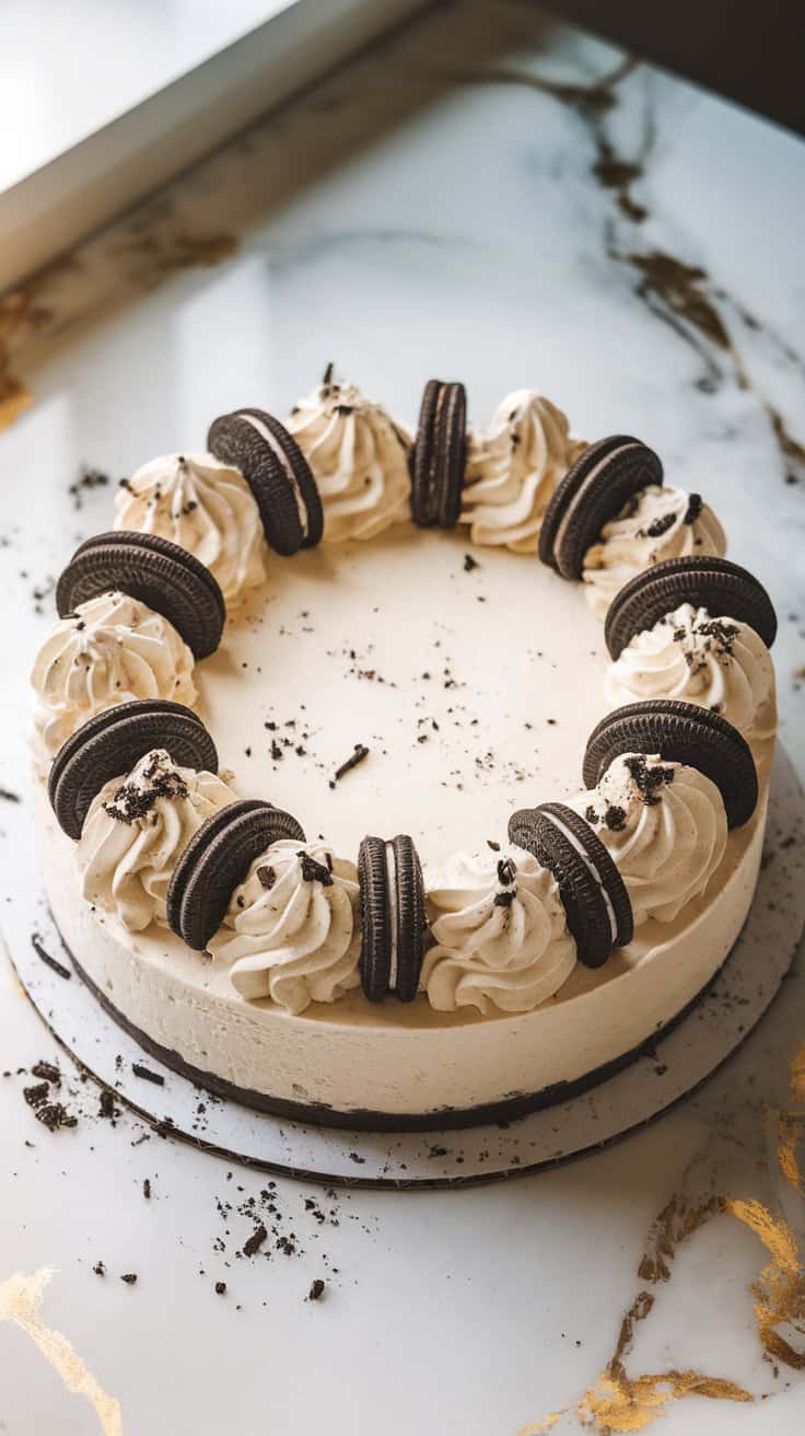 Oreo Cookies and Cream Cheesecake