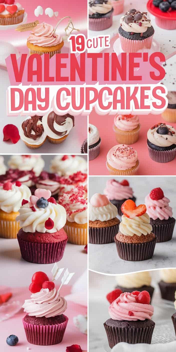 19 Cute & Stylish Valentine's Day Cupcake Ideas