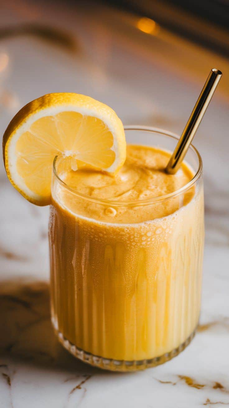 Golden Meyer Lemon Smoothie with Turmeric