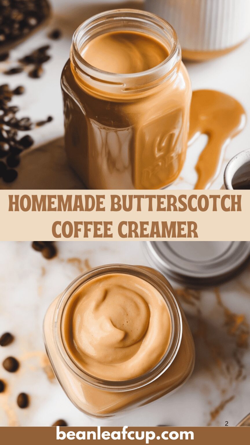 Homemade Butterscotch Coffee Creamer