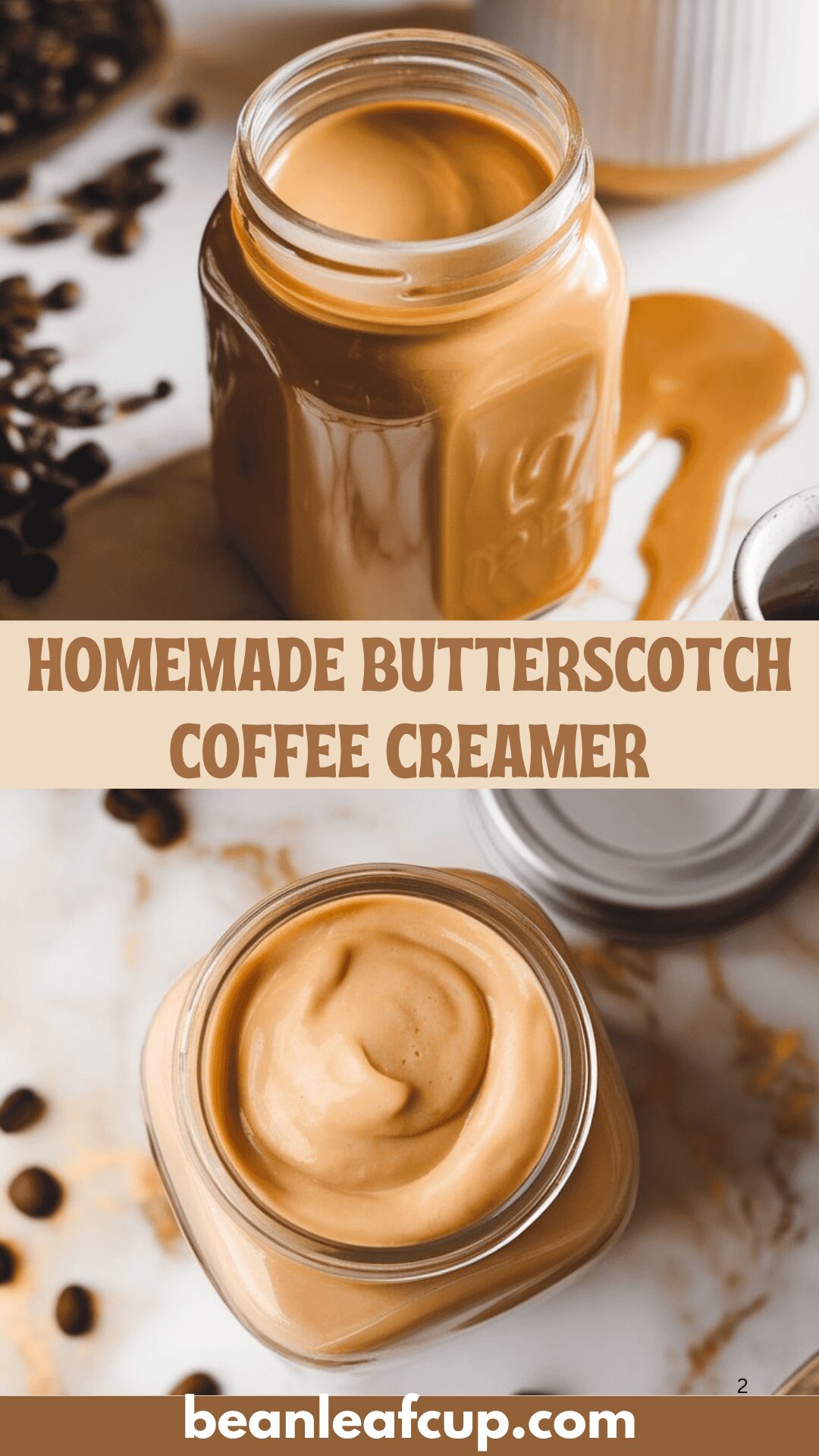 Homemade Butterscotch Coffee Creamer