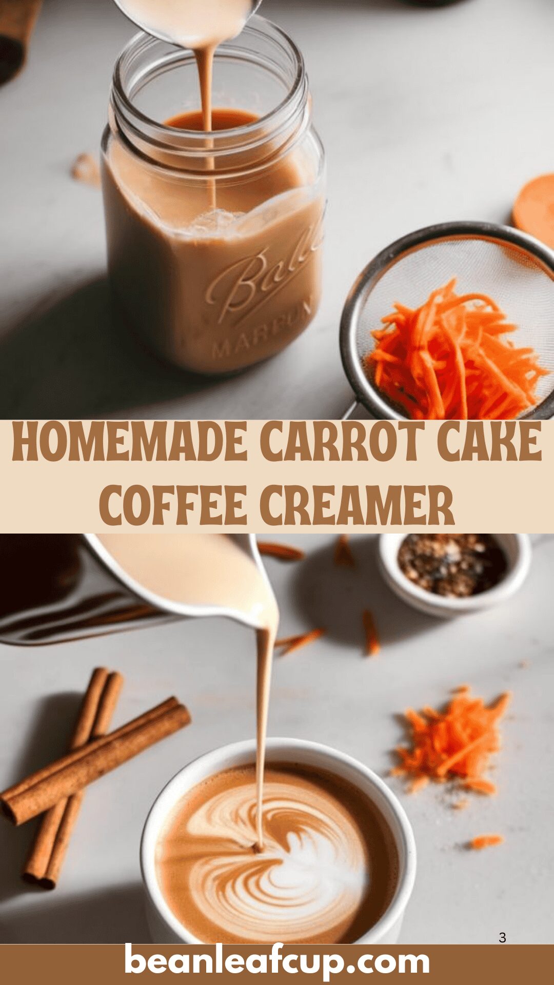 Homemade Carrot Cake Coffee Creamer
