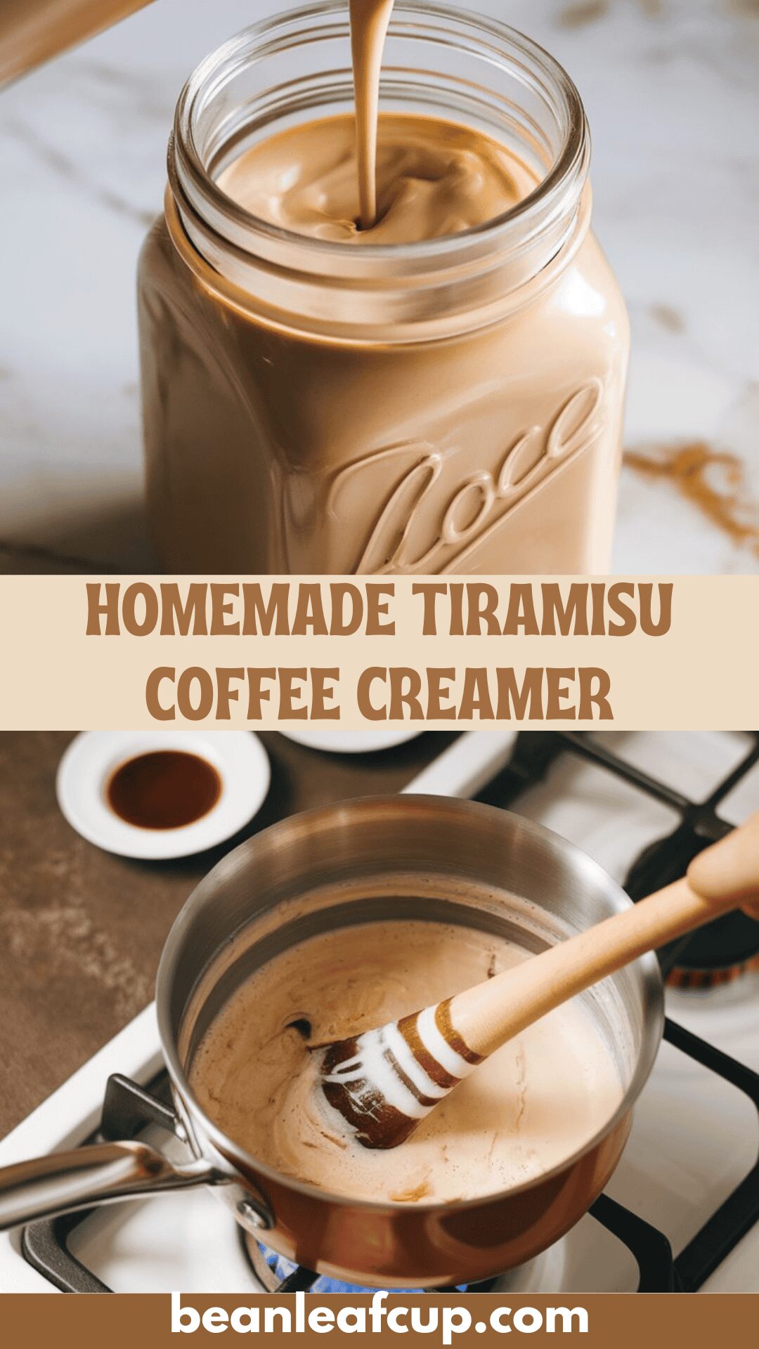 Homemade Tiramisu Coffee Creamer