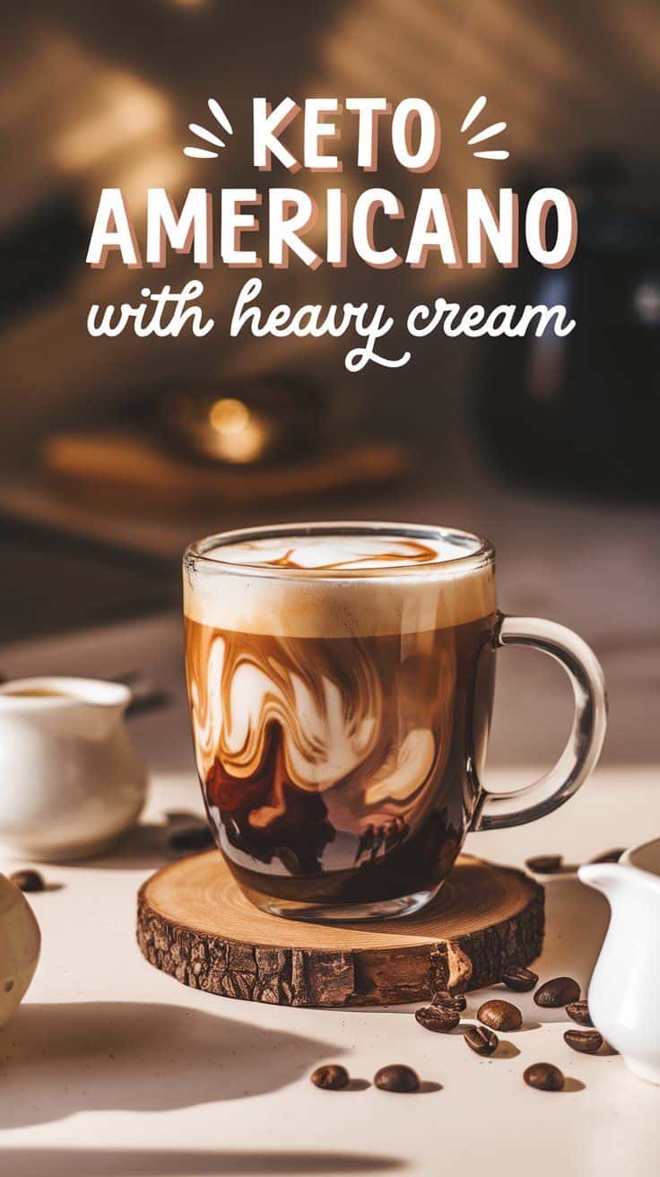 A Cozy Keto Americano with Heavy Cream ☕
