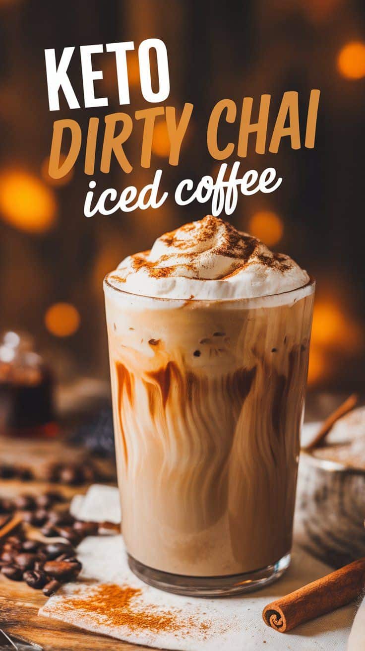 Keto Dirty Chai Iced Coffee