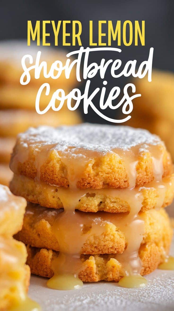 Meyer Lemon Shortbread Cookies