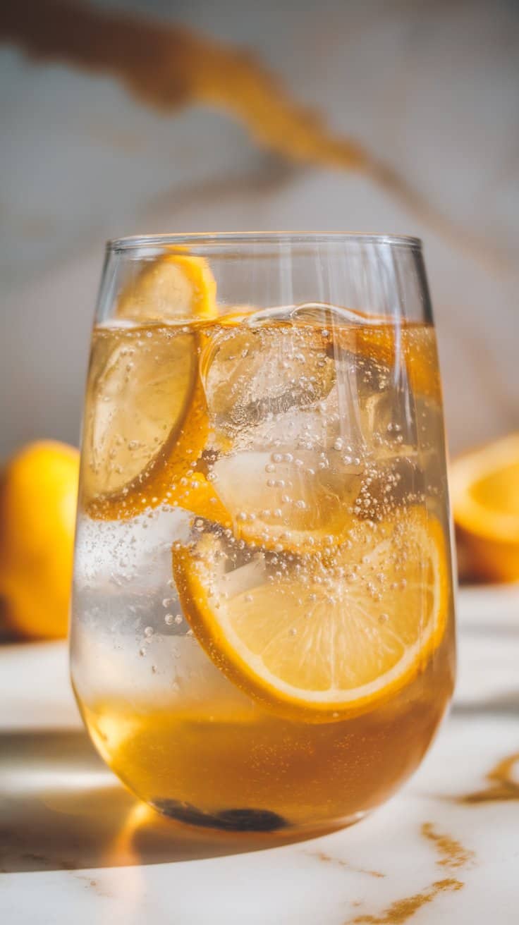 Refreshing Meyer Lemon Sparkling Water