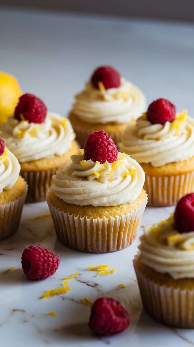 Lemon Raspberry Cupcakes