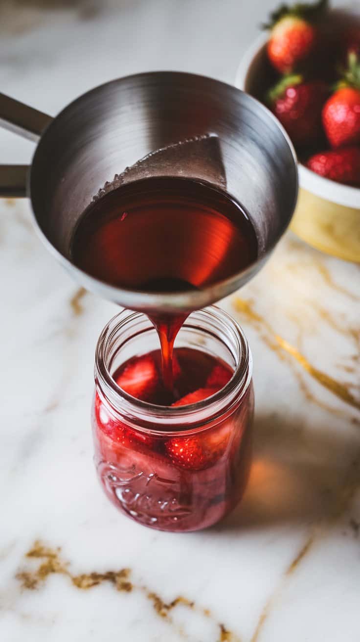 Homemade Strawberry Coffee Syrup