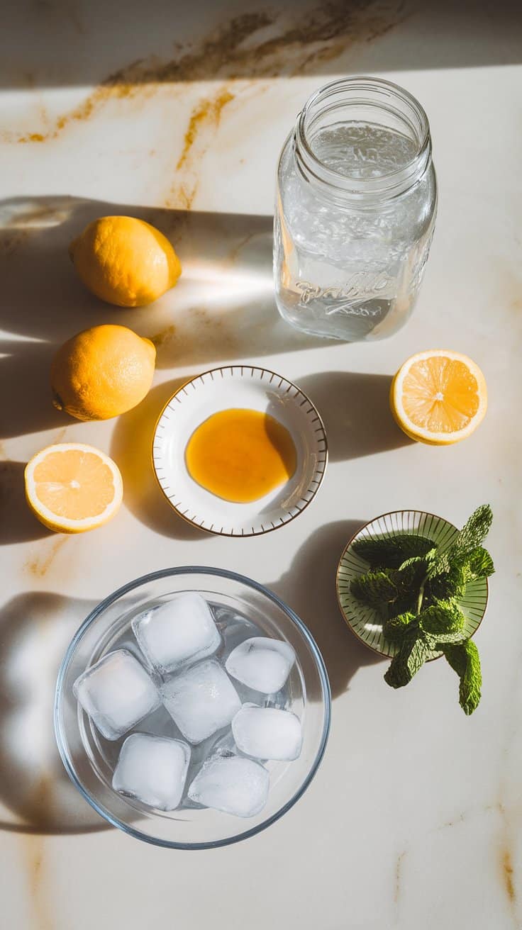 Refreshing Meyer Lemon Sparkling Water