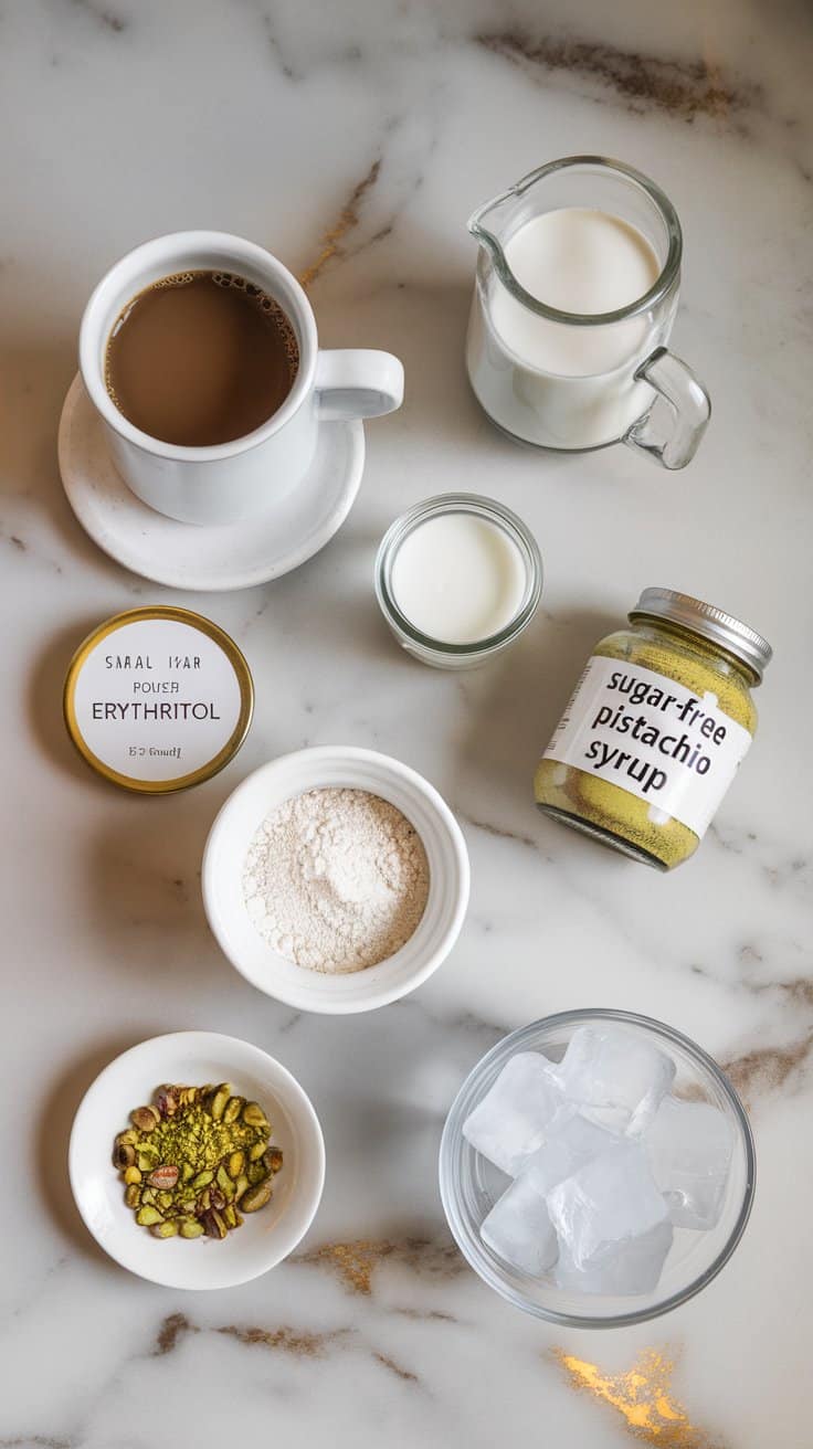 Keto Pistachio Iced Coffee