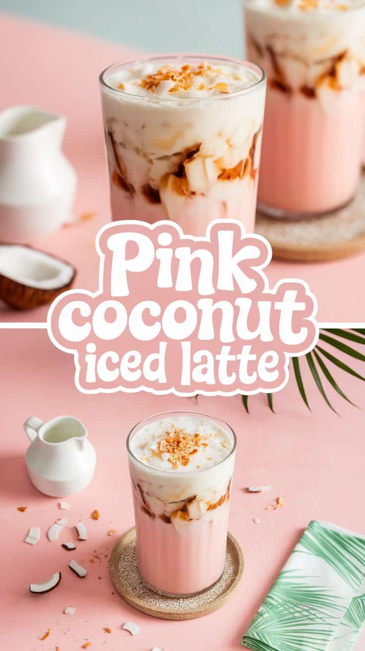 Pink Coconut Iced Latte
