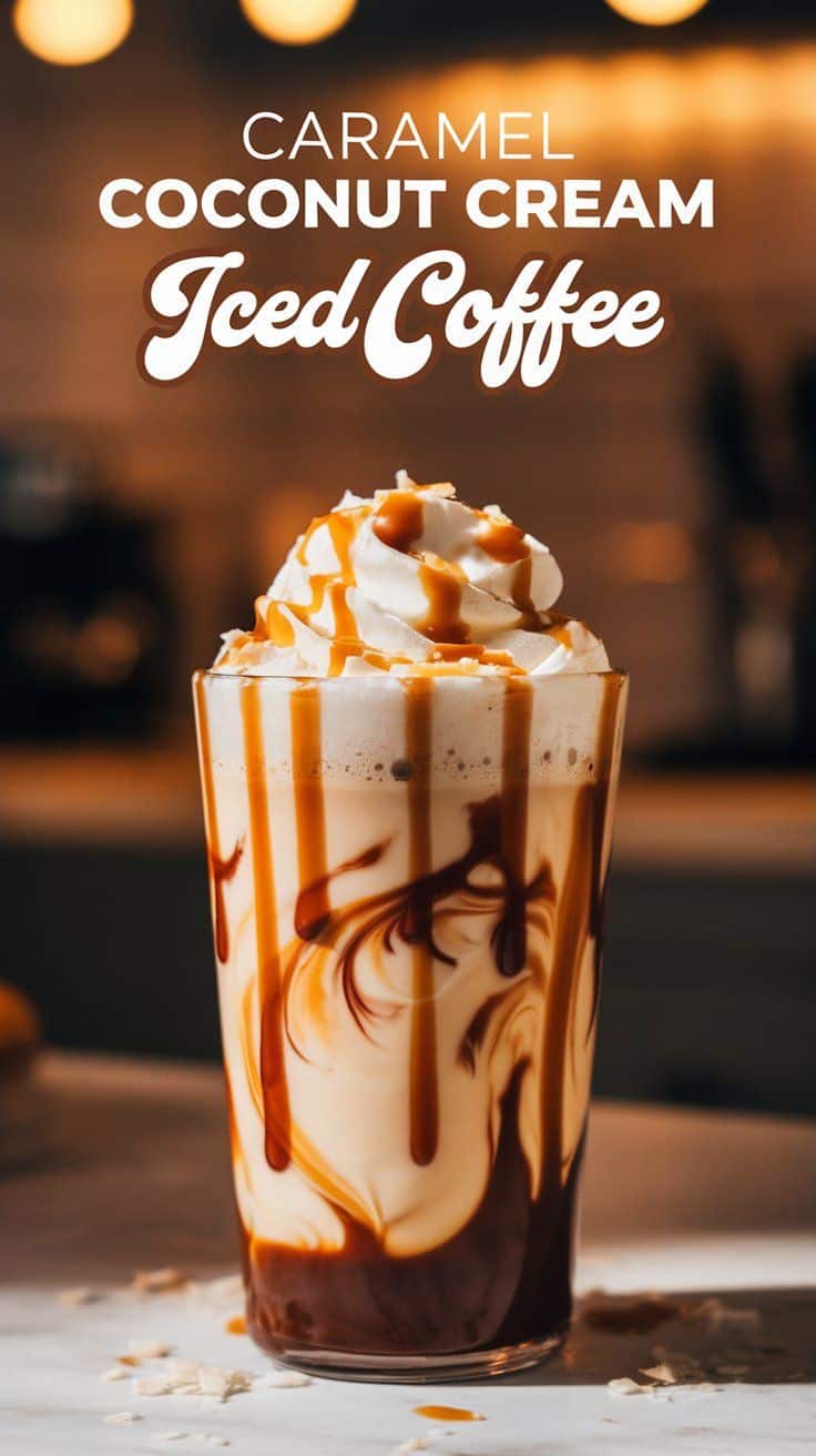 Caramel Coconut Cream Iced Coffee