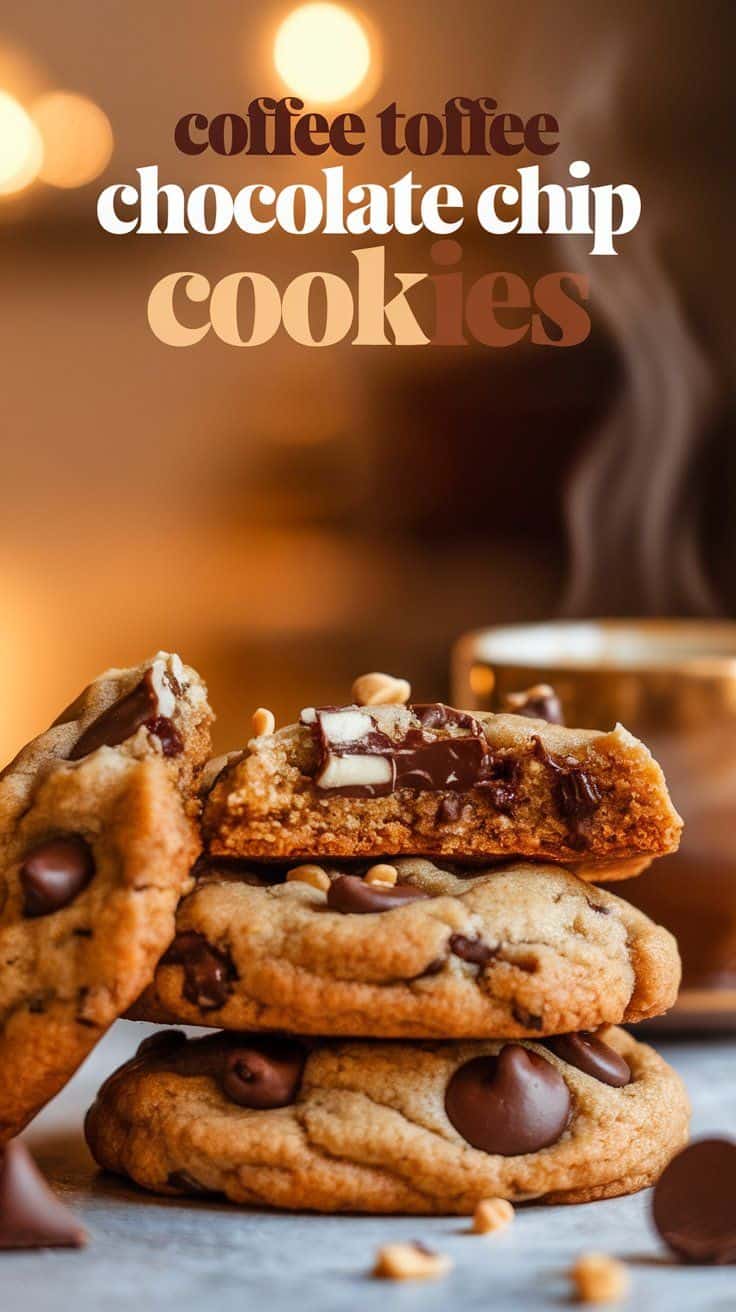 Coffee Toffee Chocolate Chip Cookies