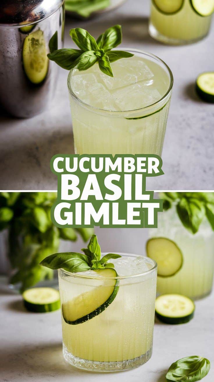 Refreshing Cucumber Basil Gimlet