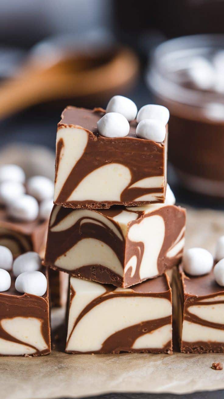 Marshmallow Swirl Fudge