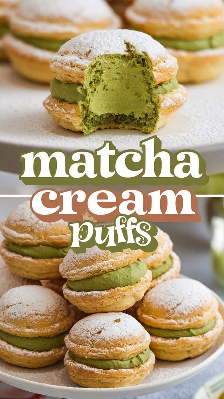 Matcha Cream Puffs
