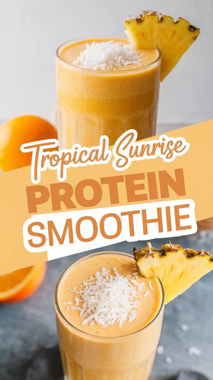 Tropical Sunrise Protein Smoothie