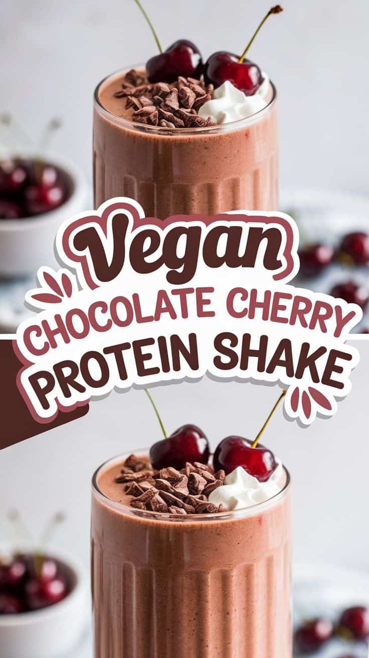 Vegan Chocolate Cherry Protein Shake