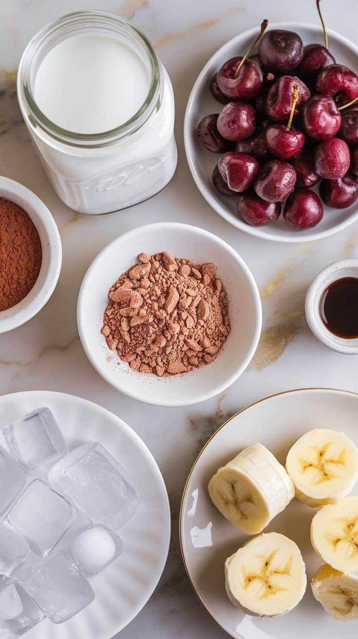 Vegan Chocolate Cherry Protein Shake