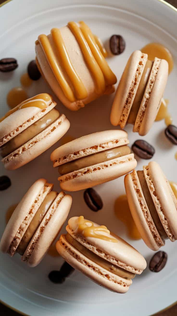Caramel Coffee Macarons