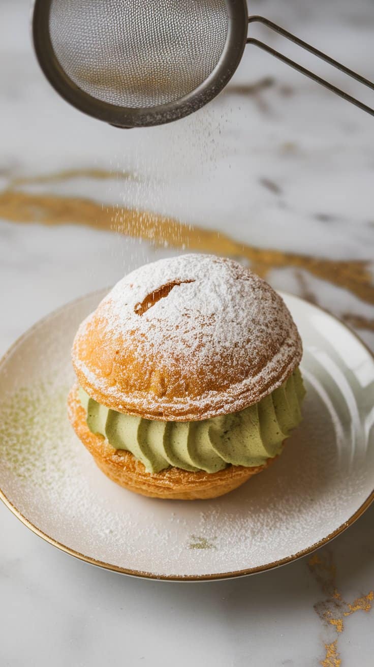 Matcha Cream Puffs