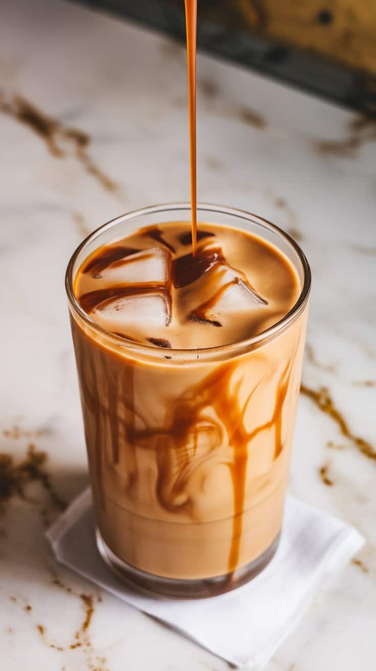 Caramel Pumpkin Spice Iced Coffee