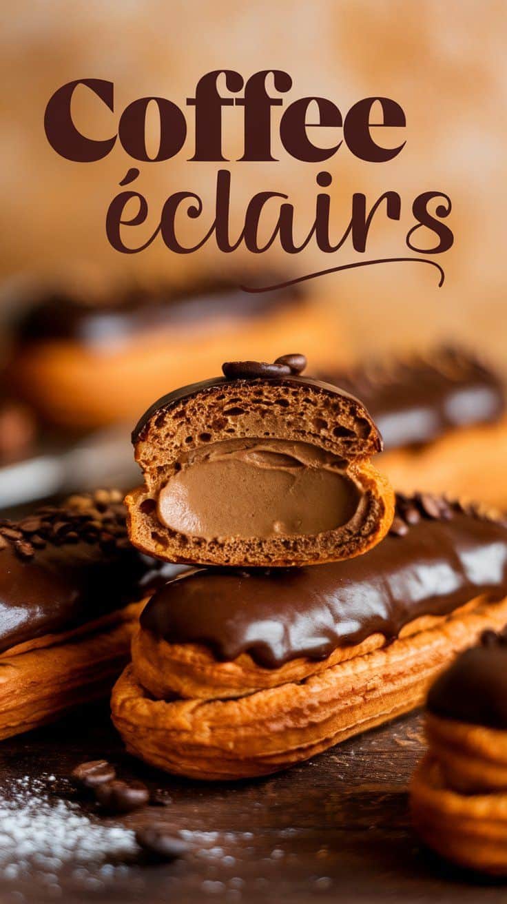 Homemade Coffee Éclairs