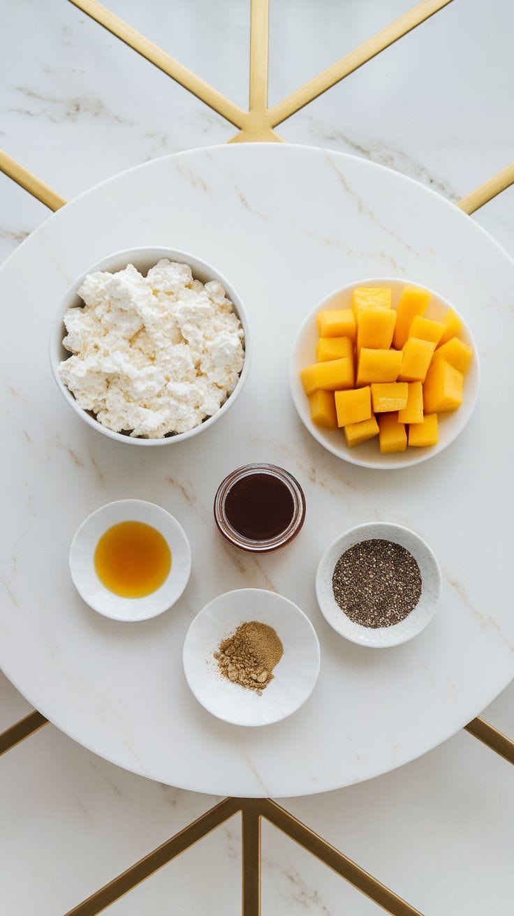 Cottage Cheese Mango Pudding