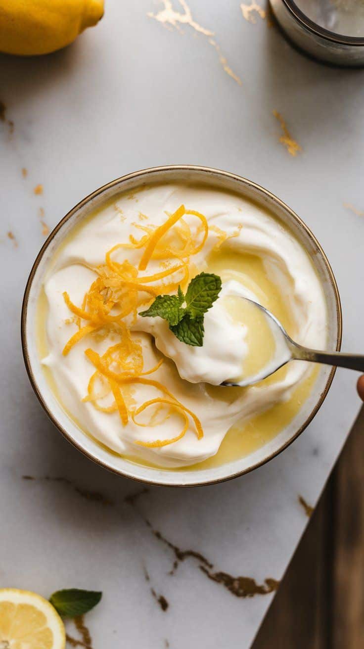 Lemon Cottage Cheese Pudding