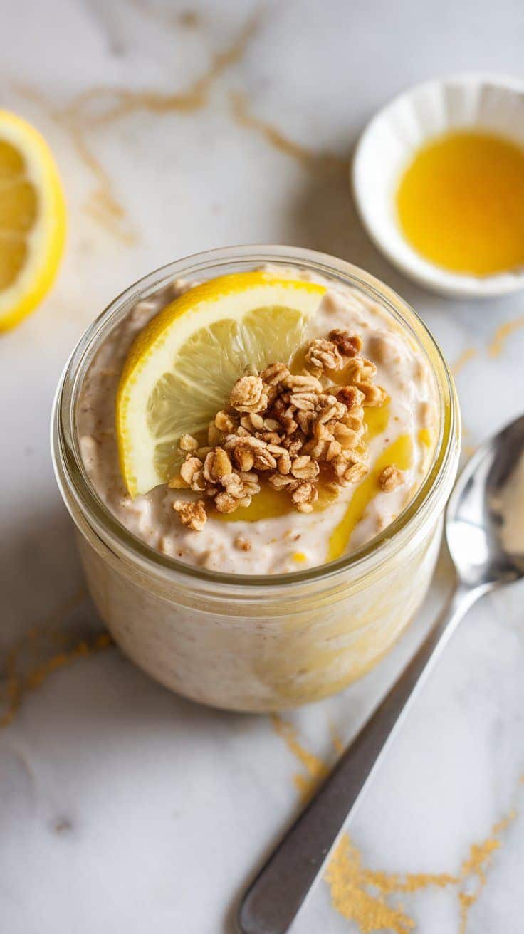 Lemon Curd Overnight Oats 🍋🥣