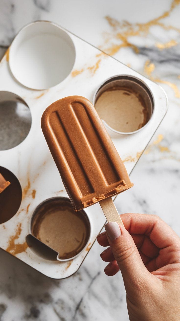 Salted Caramel Mocha Popsicles