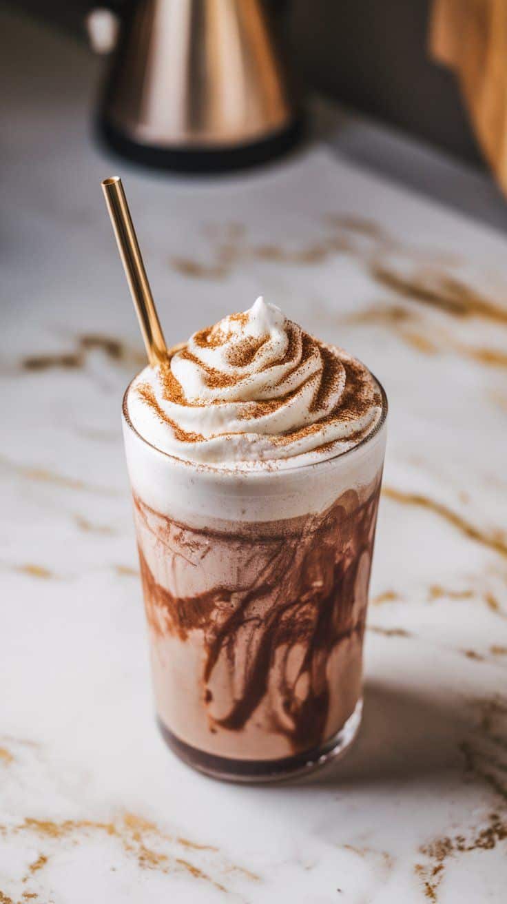 Starbucks Copycat Chocolate Cinnamon Churro Frappuccino