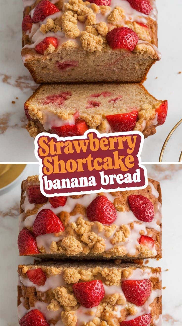 Strawberry Shortcake Banana Bread