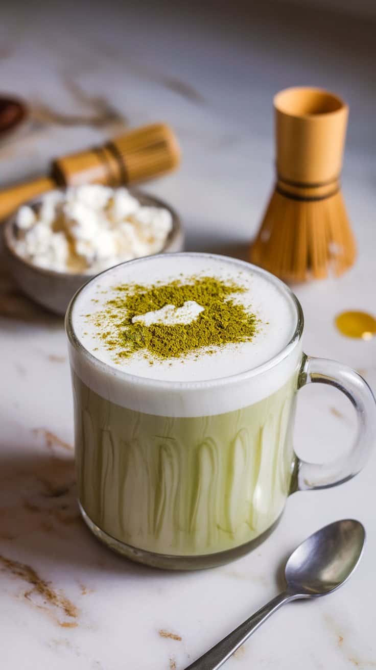 Creamy Cottage Cheese Matcha Latte