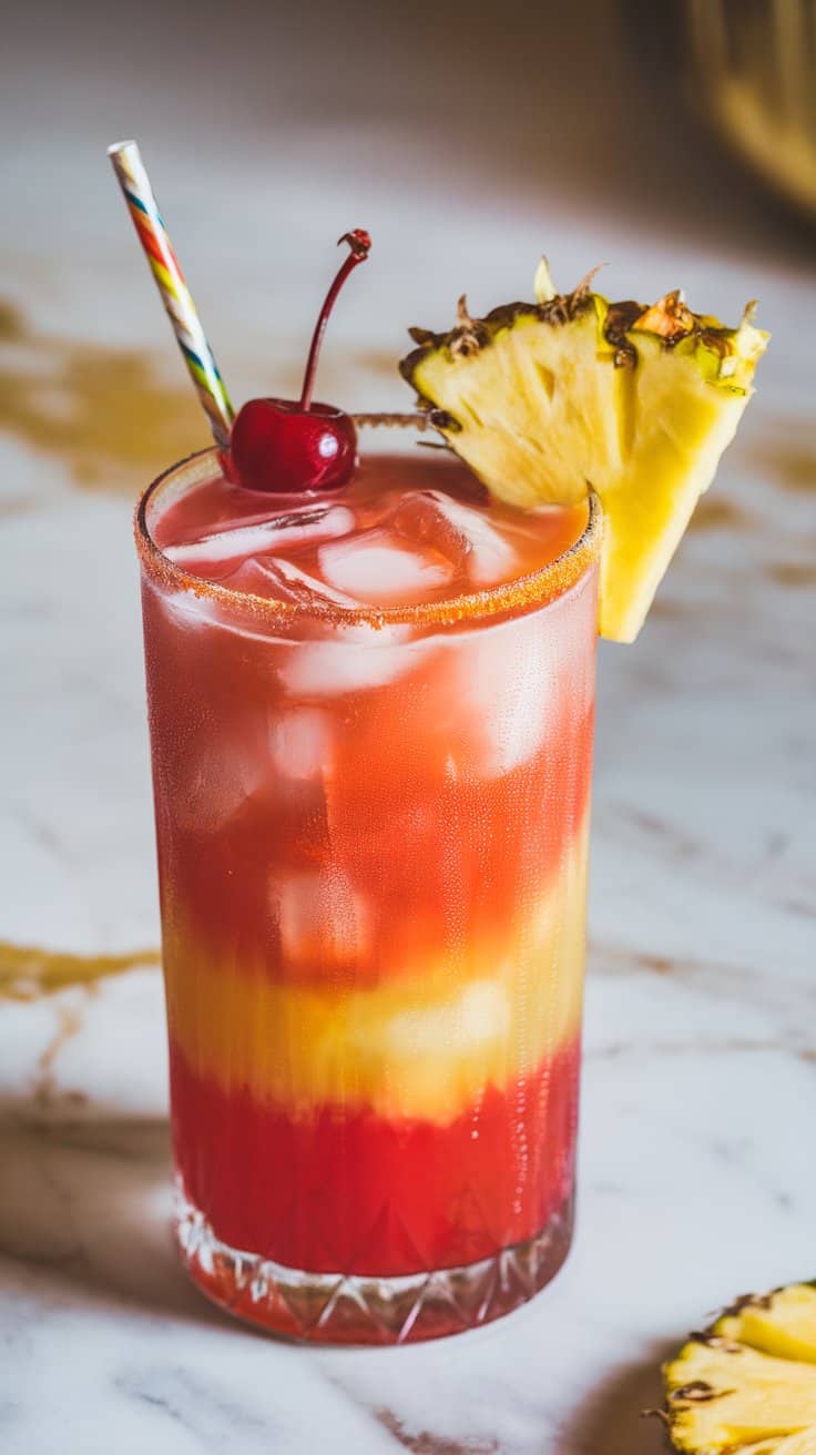 Malibu Sunset Mocktail