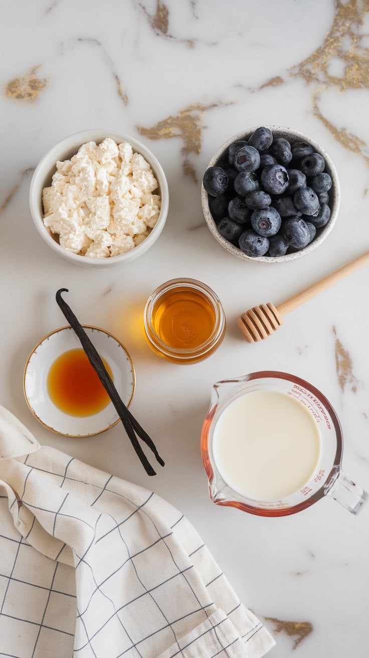 Blueberry Cottage Cheese Popsicles