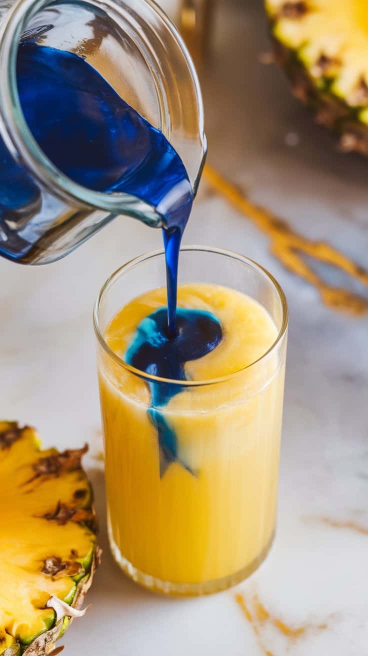 Blue Hawaiian Rum Punch 🍹🌴