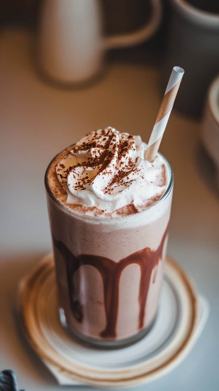 Creamy Cottage Cheese Hot Chocolate Keto Milkshake