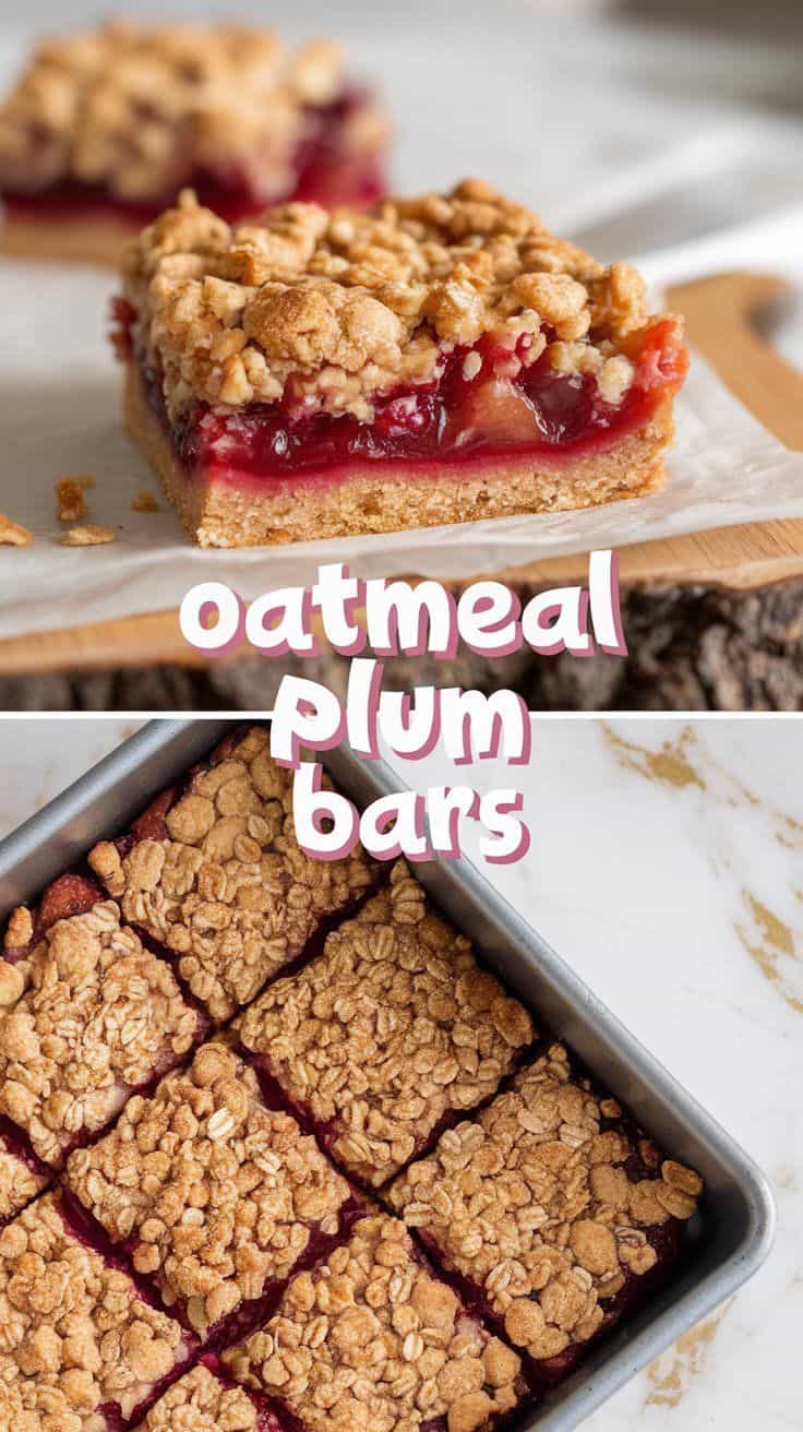 Oatmeal Plum Bars