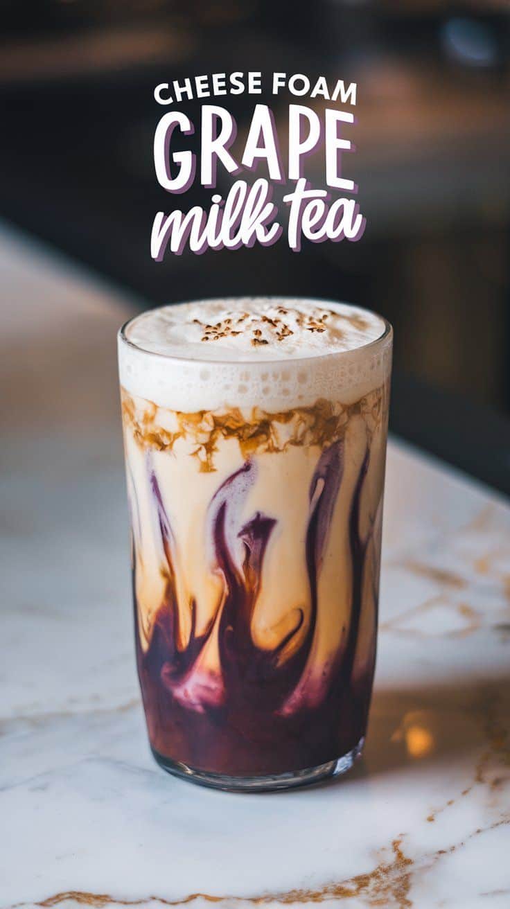 Cheese Foam Grape Milk Tea