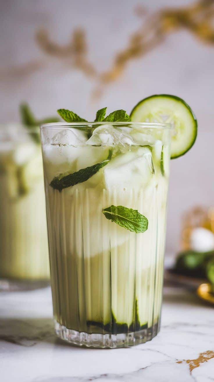 Cucumber Mint Milk Tea