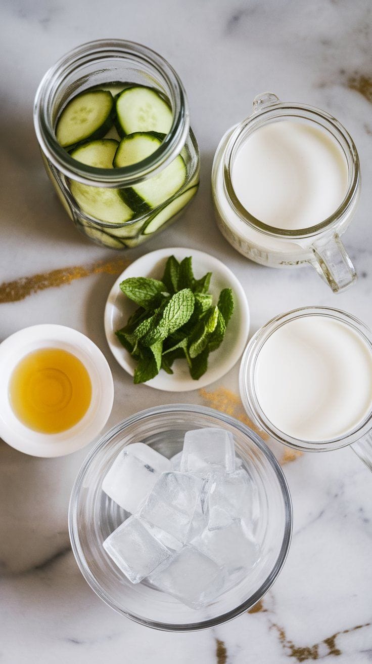 Cucumber Mint Milk Tea