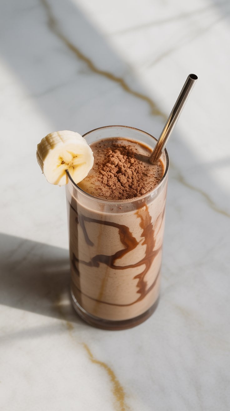 Mocha Banana Protein Smoothie