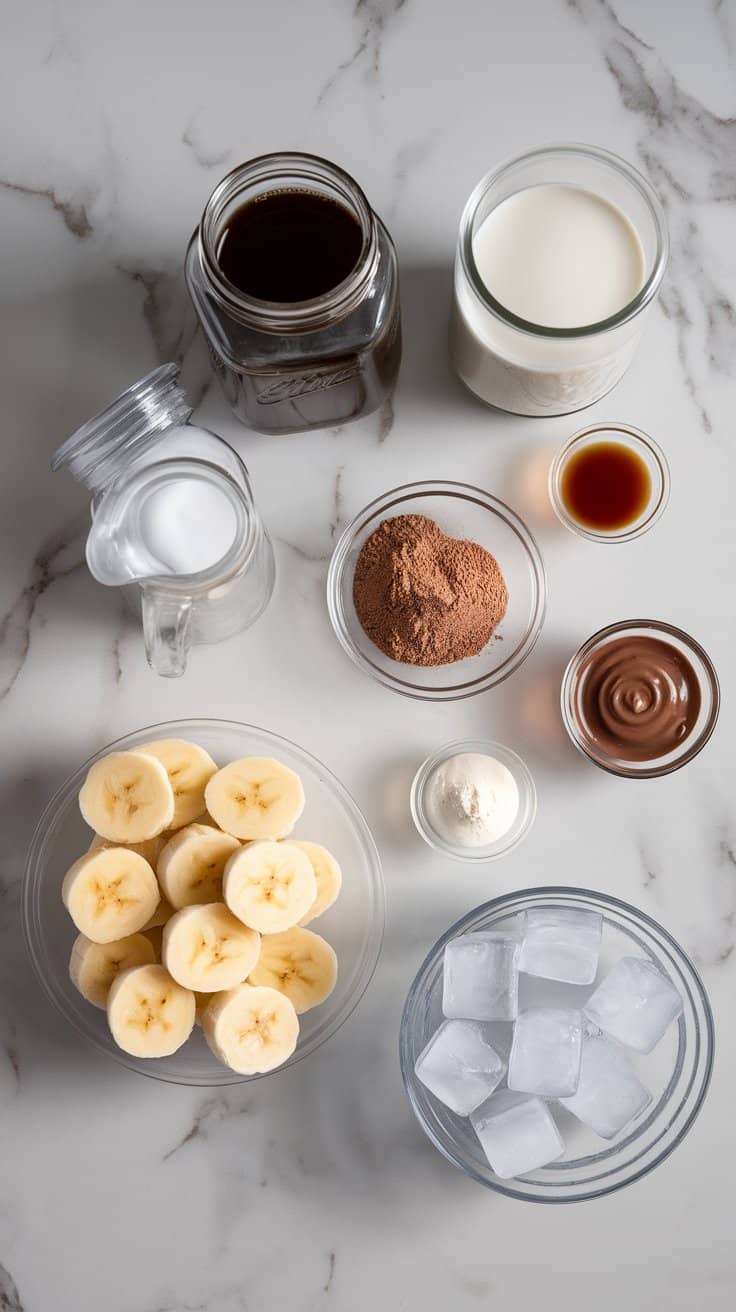 Mocha Banana Protein Smoothie