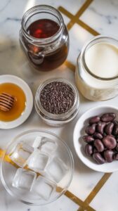 Red Bean & Black Sesame Milk Tea